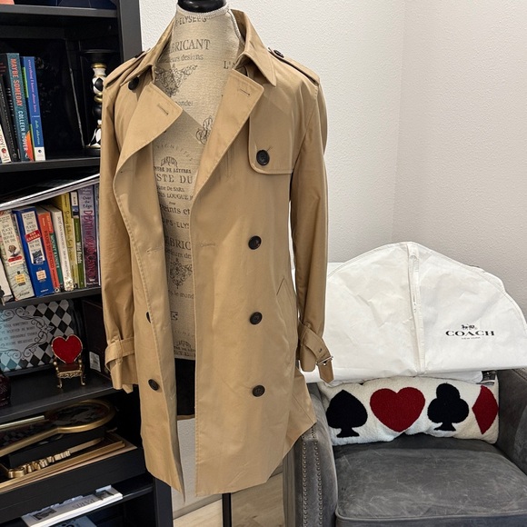Coach | Jackets & Coats | Coach New York Tan Doublebreasted Trench Coat ...